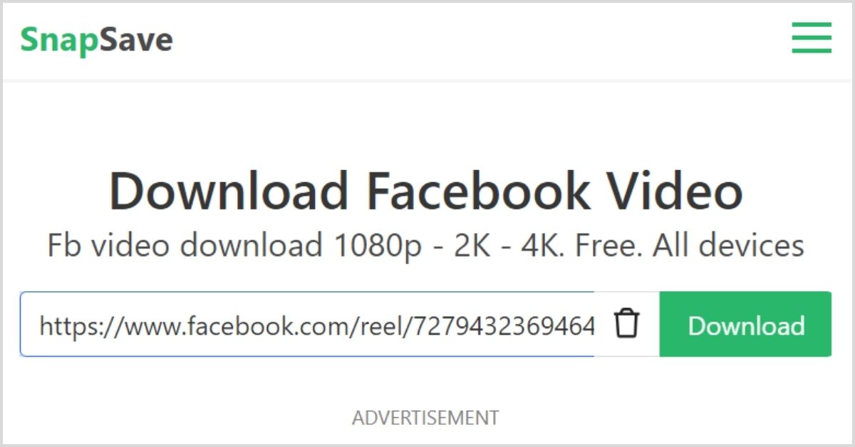 Cách lưu video trên Facebook bằng SnapSave.app nhanh chóng, miễn phí
